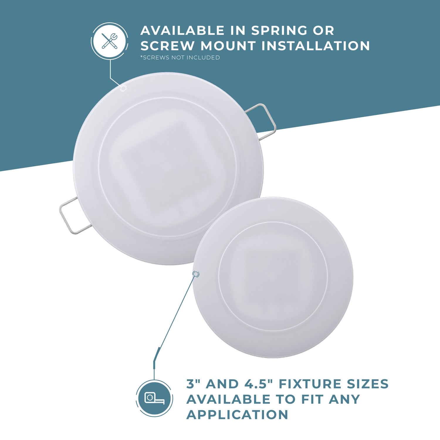 Radiance 3" LED RV & Marine Recessed Overhead Light with Glass Lens ...