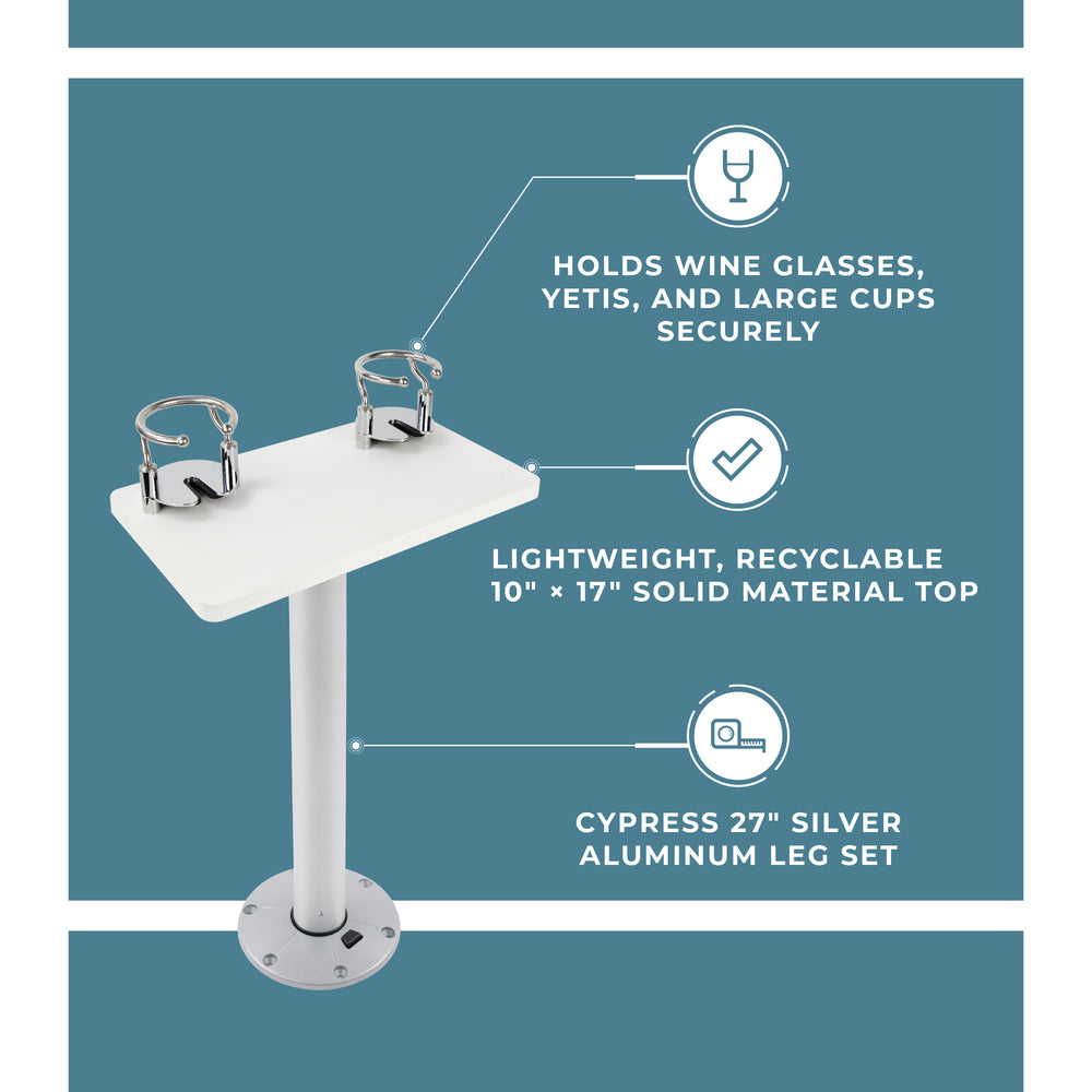 Drink Caddy Table with Cypress Leg | ITC Shop Now