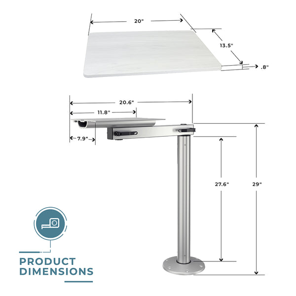 RV Side Table with MOD and Cypress Leg System | ITC Shop Now
