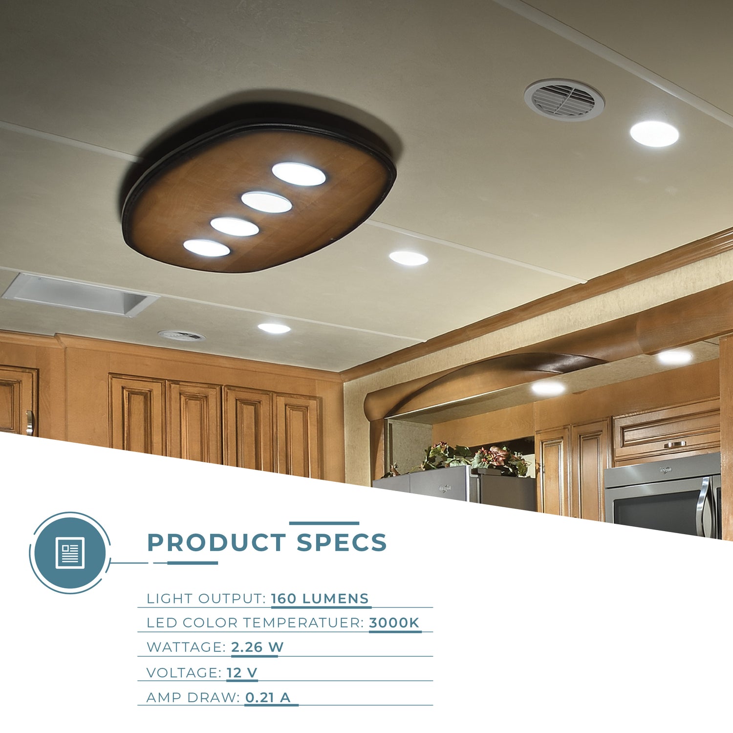 Radiance 3" LED RV & Marine Recessed Overhead Light | ITC Shop Now