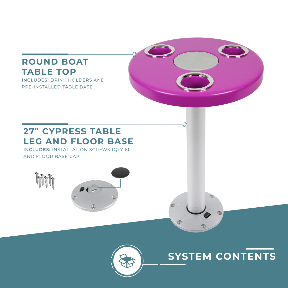 Round Boat Table System | ITC Shop Now