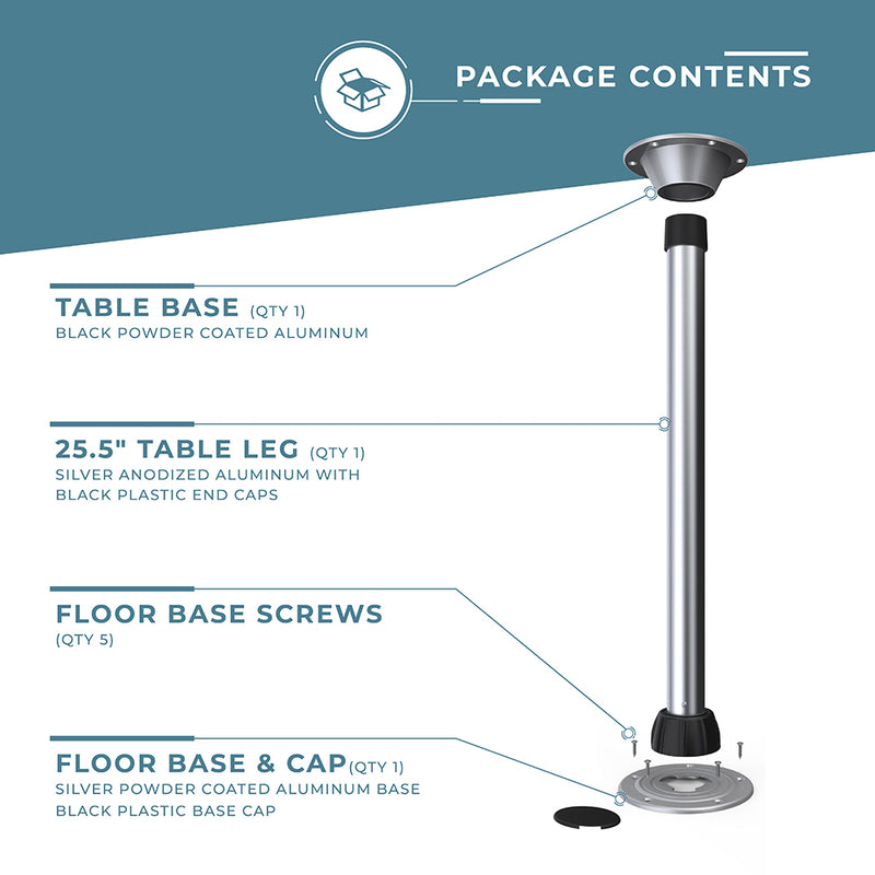 Sequoia™ III Boat & RV Table Leg Kit - ITC Shop Now