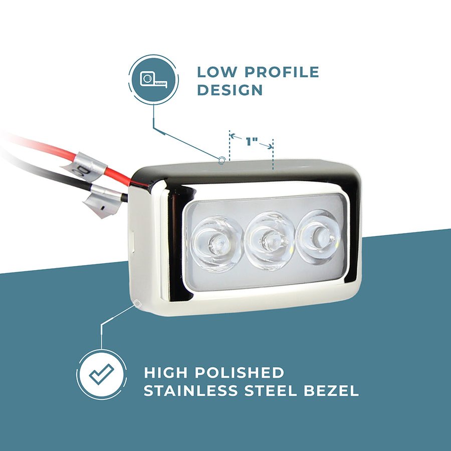 Marine Rectangular Docking Light - 69728SS-SR | ITC Shop Now